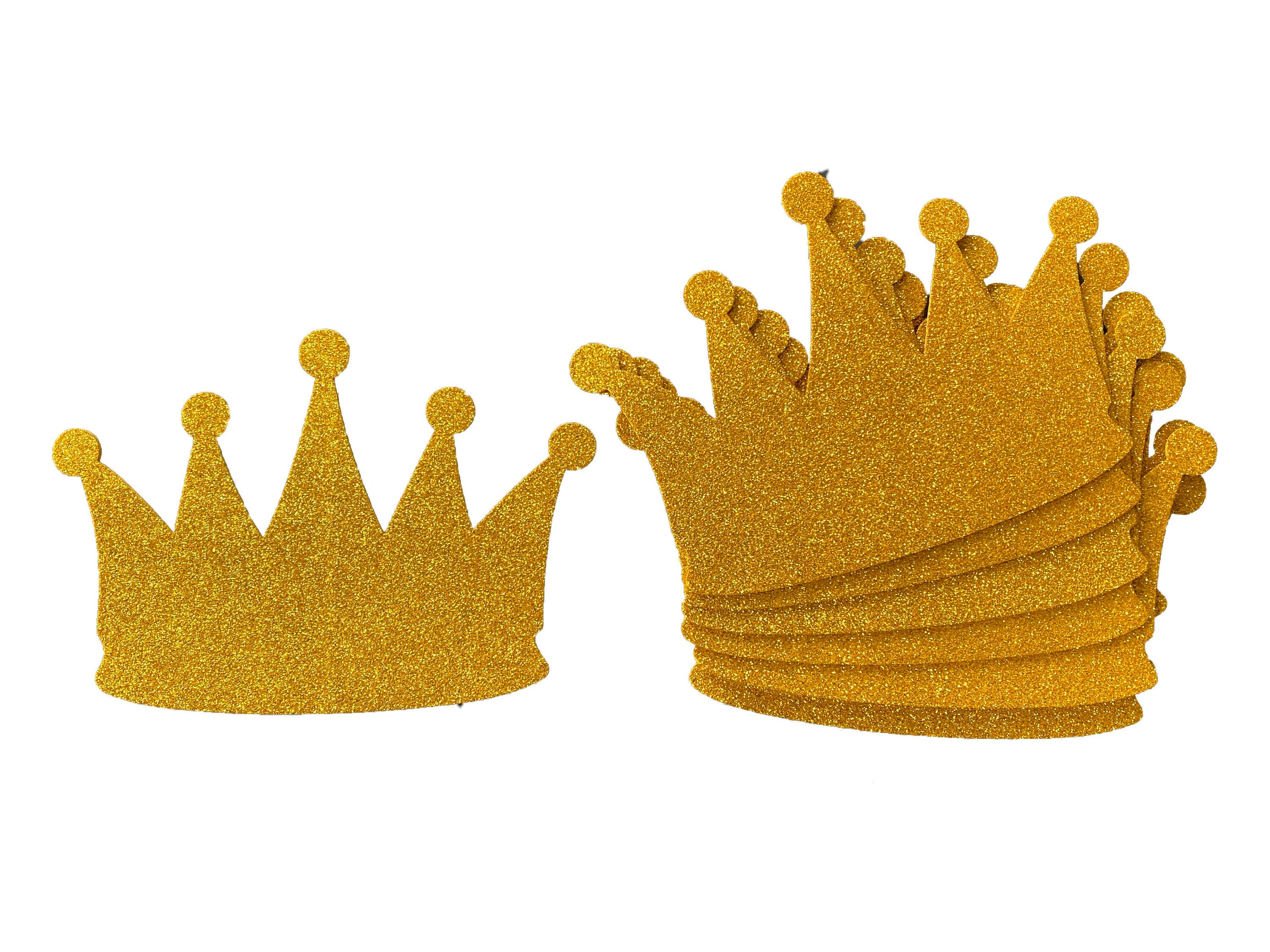 Foam crown gold 8 inch glitter gold crown princess tiara | Etsy