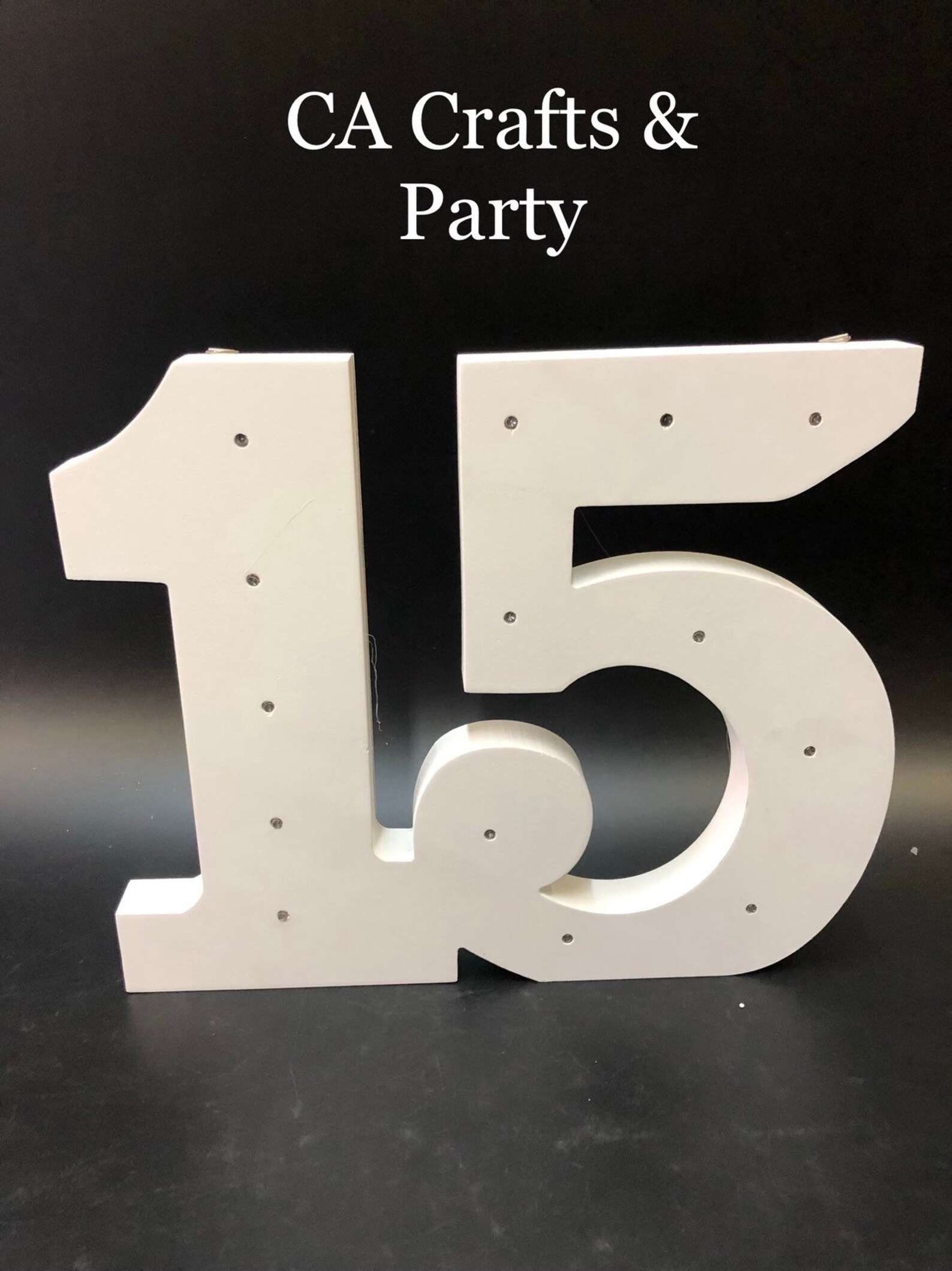 Large Wooden Marquee Number 15 Sign 11.4 Inch Freestanding | Etsy