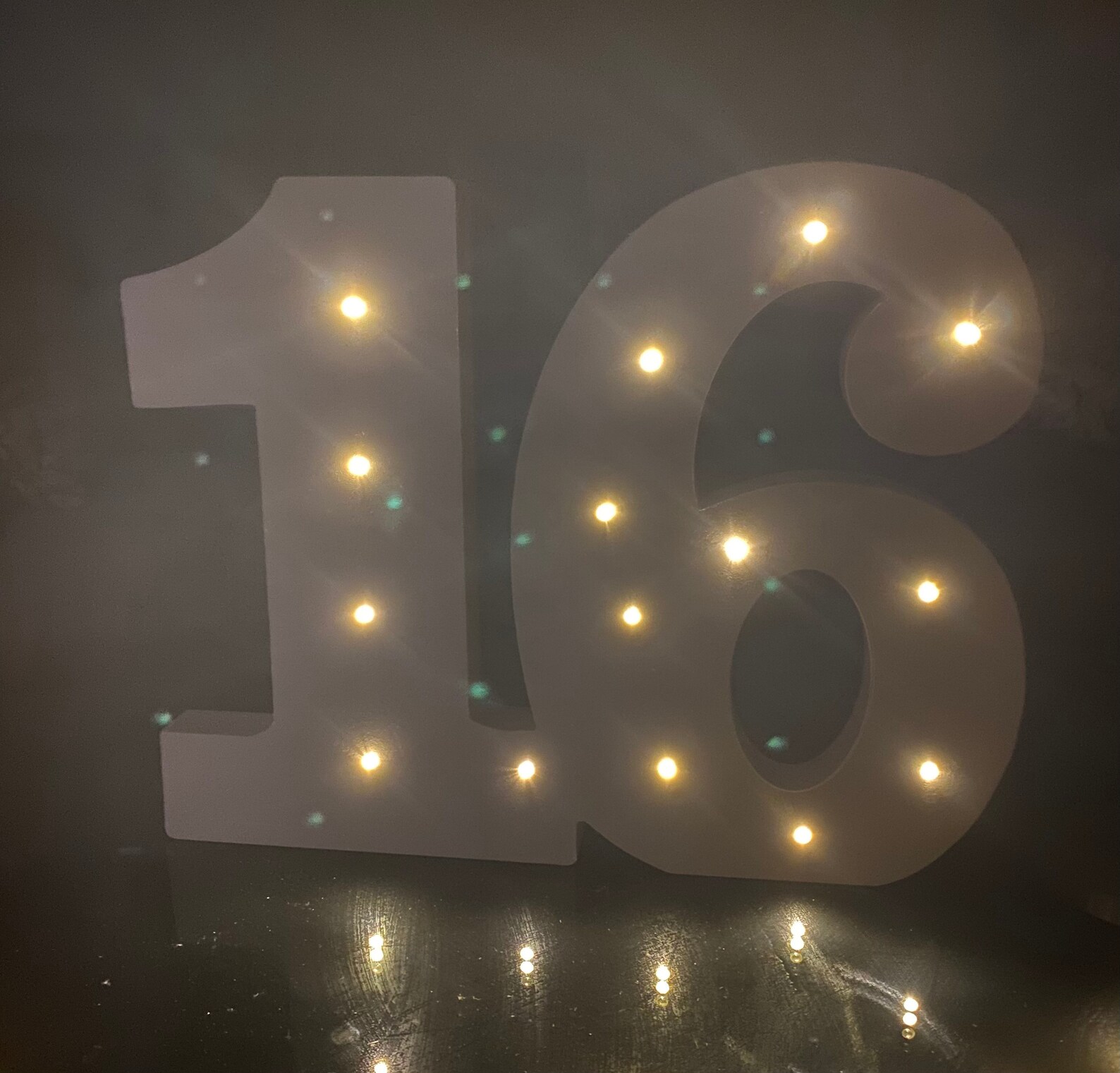 Large Wooden Marquee Number 16 Sign 11.4 Inch Freestanding - Etsy