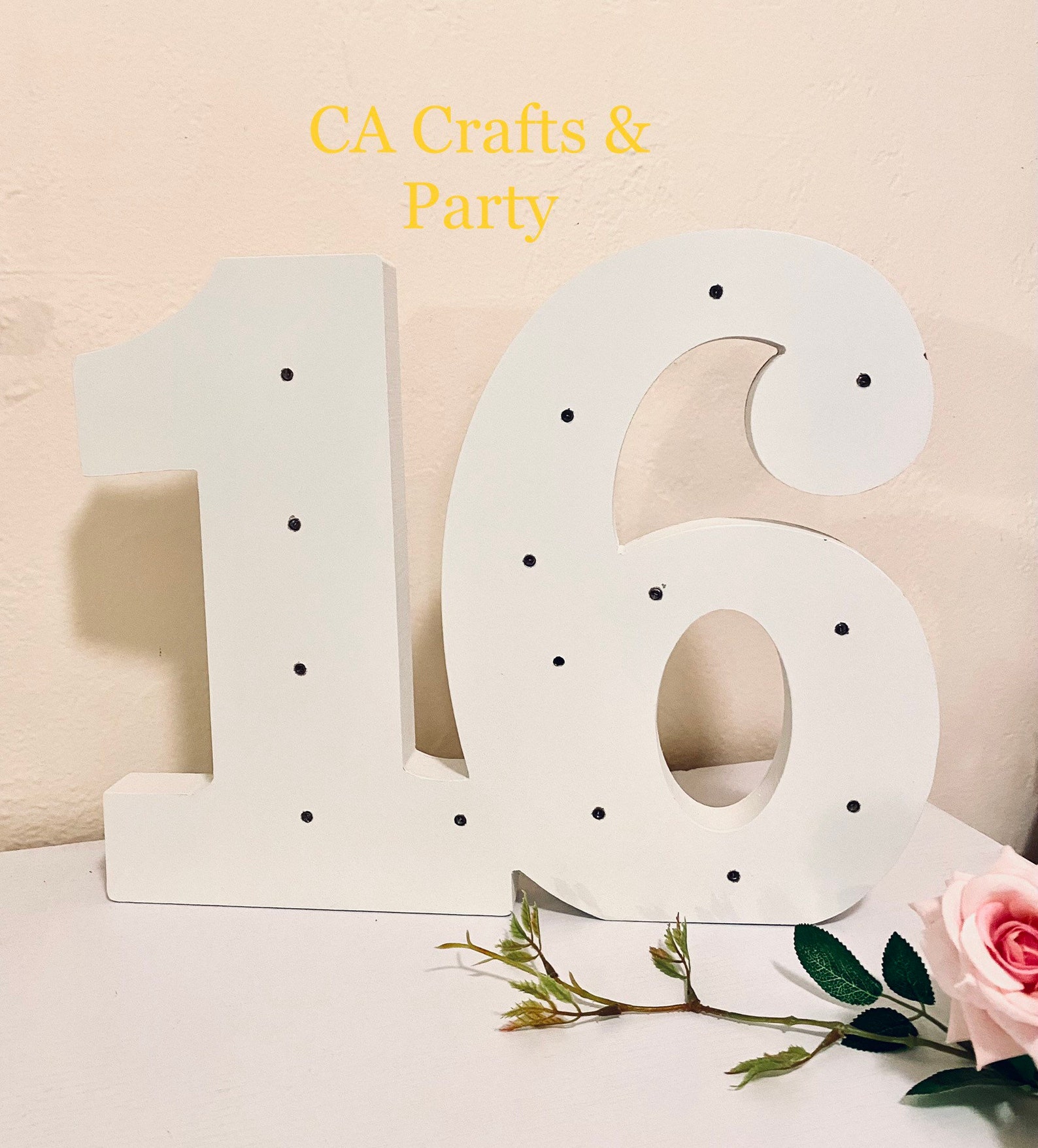 Large Wooden Marquee Number 16 Sign 11.4 Inch Freestanding - Etsy