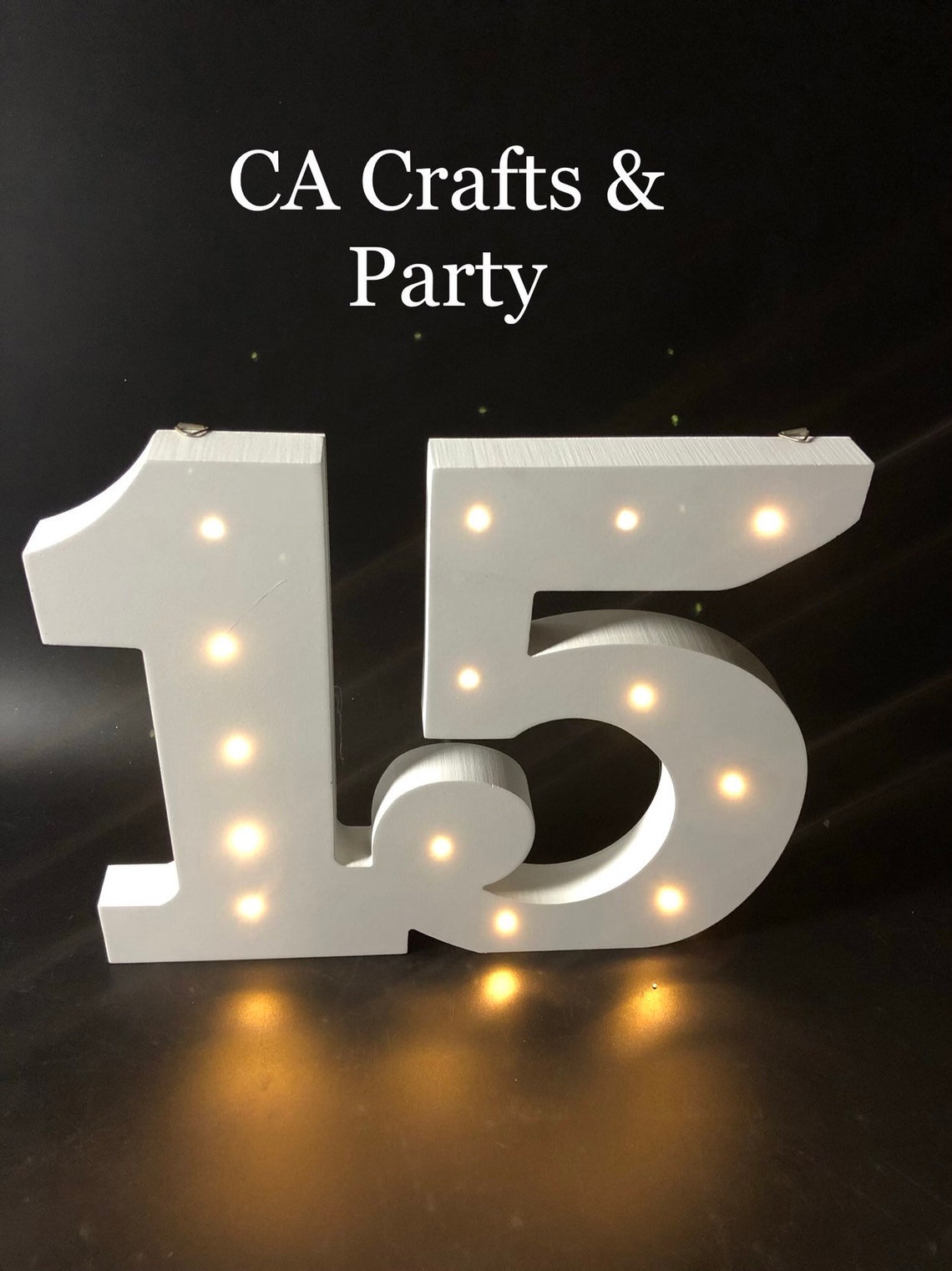 Large Wooden Marquee Number 15 Sign 11.4 Inch Freestanding | Etsy