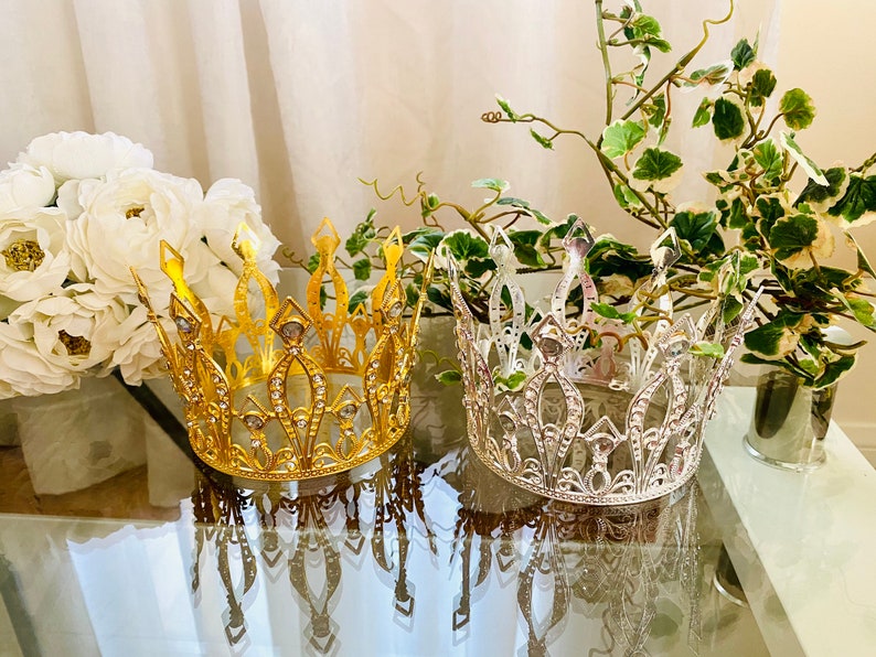 Baroque Rhinestone Metal Crown Cake Topper 5.5 Royal - Etsy
