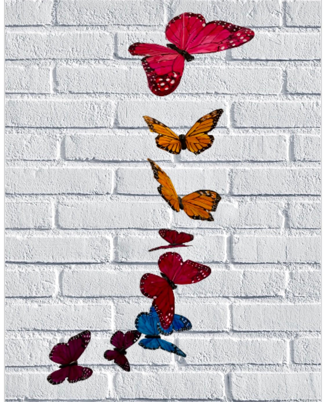 Assorted color Feather Monarch Butterflies Garland 4FT | Etsy