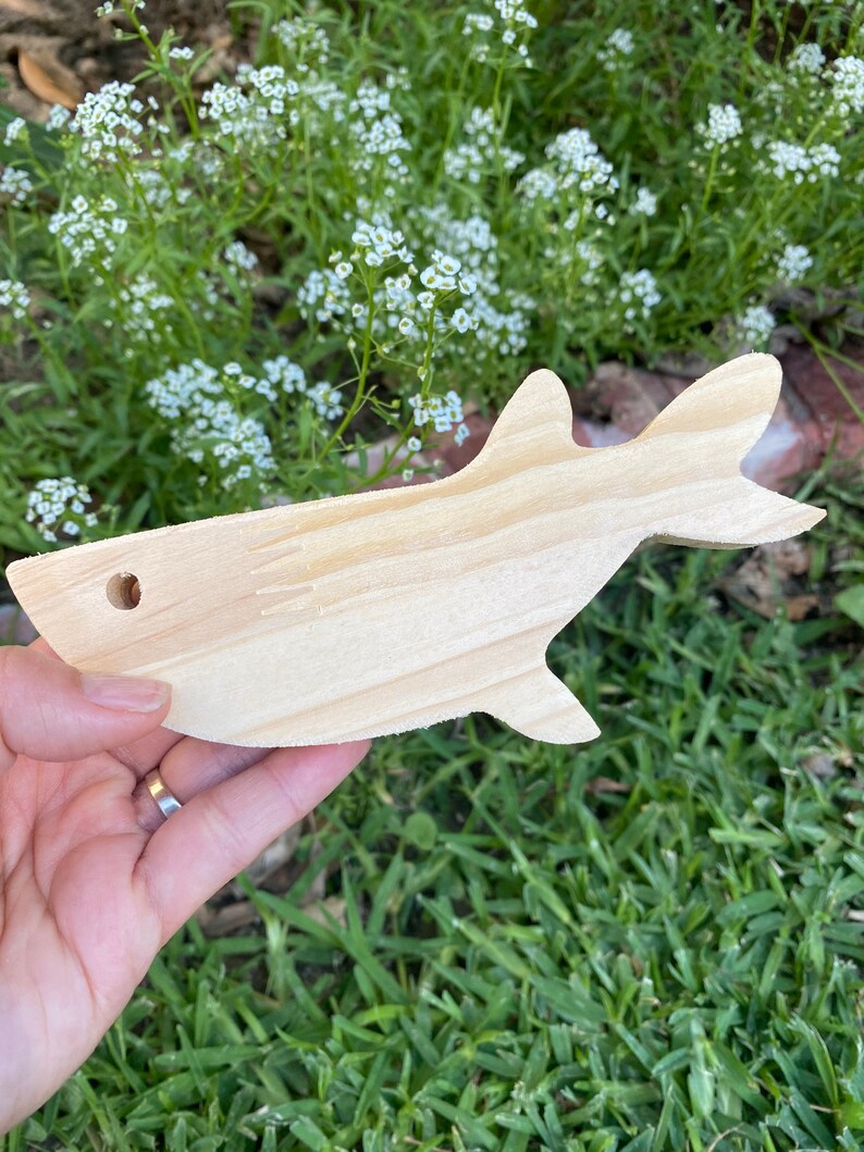 Set of 8 Unfinished Wooden Fish Natural Organic Wood Fish - Etsy