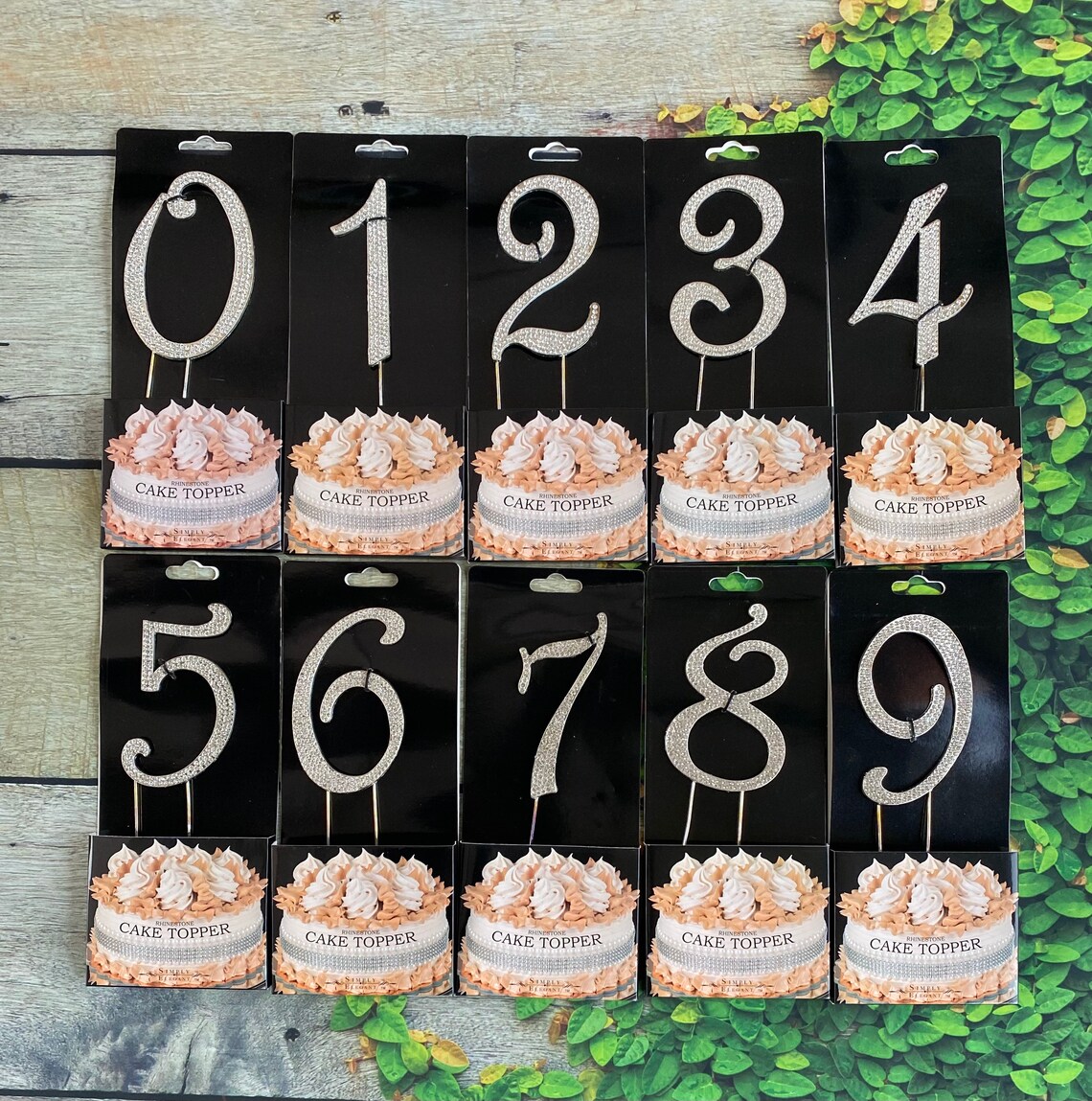 Rhinestone Number Cake Topper Number Metal Rhinestone | Etsy