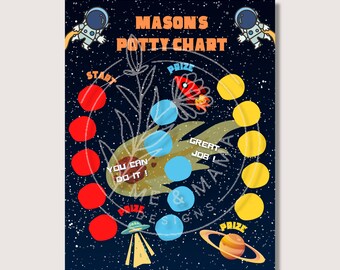 Space Potty Training Reward Chart - Etsy UK