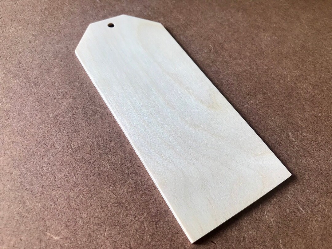 6” X 3" Blank Wood Tag (six), Wood Gift Tag, Wooden Tag, Unpainted Tag ...