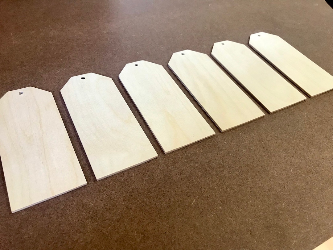 2.75" X 4.0" Blank Wood Tag (six), Wood Gift Tag, Wooden Tag, Unpainted ...