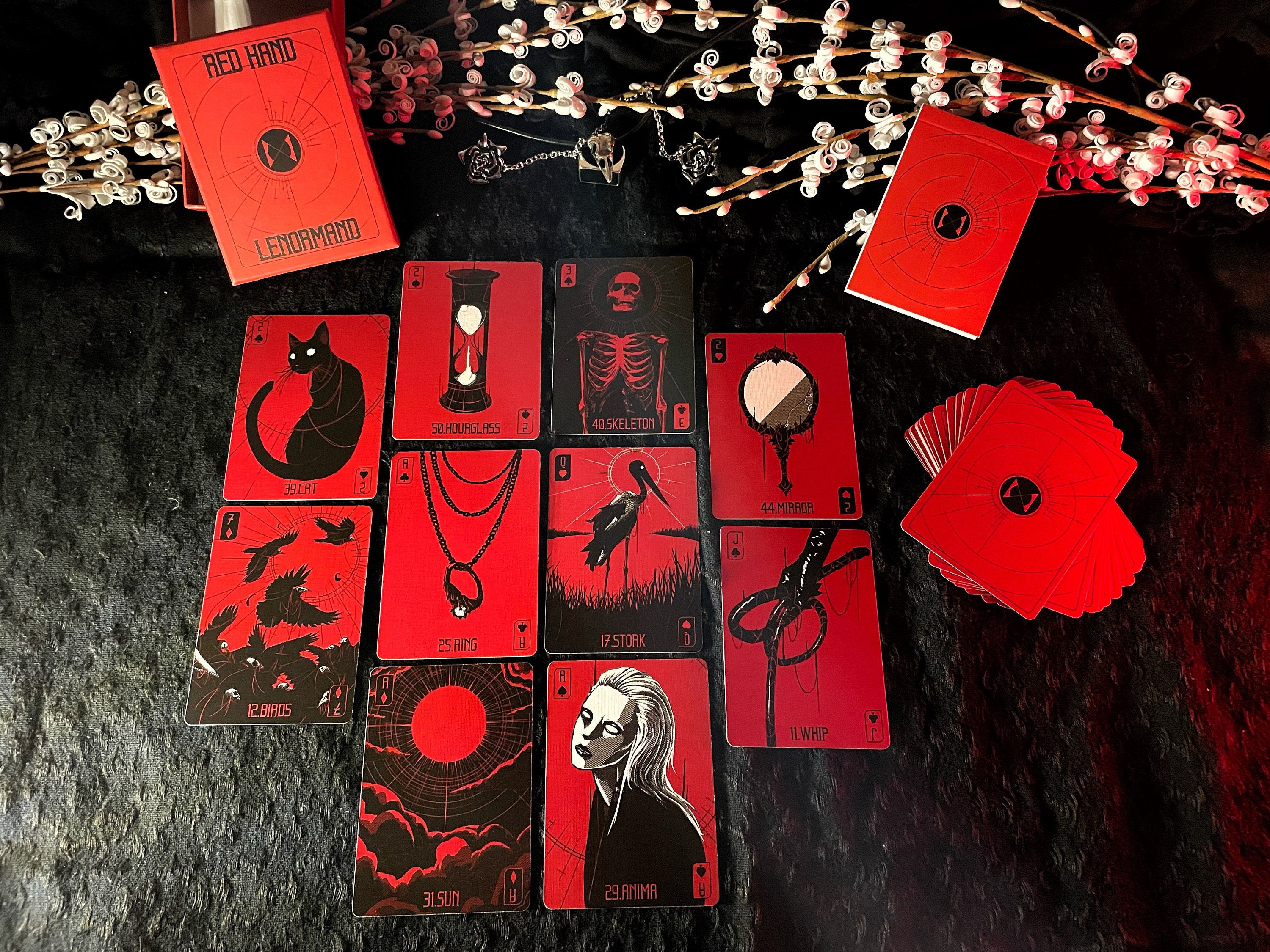 Red Hand Lenormand With Rigid Box and Booklet 2nd Edition - Etsy UK