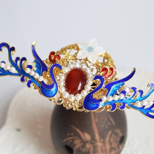 Gold Cloisonne Phoenix Hair Tiara Chinese Wedding Bridal Jewelry - Etsy