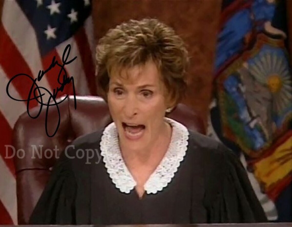 Judge Judy Signed Photo 8X10 Rp Autographed Picture - Etsy
