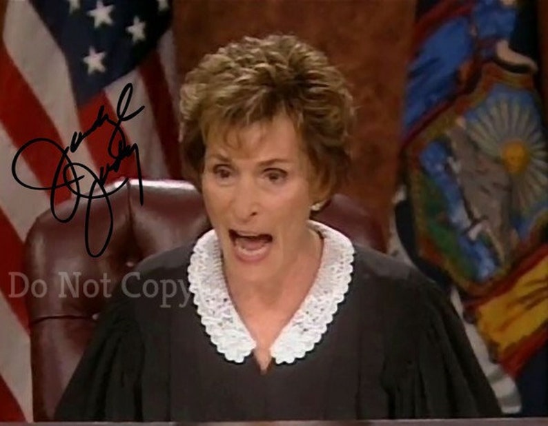 Judge Judy Signed Photo 8X10 Rp Autographed Picture - Etsy