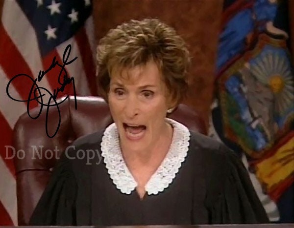 Judge Judy Signed Photo 8X10 Rp Autographed Picture - Etsy