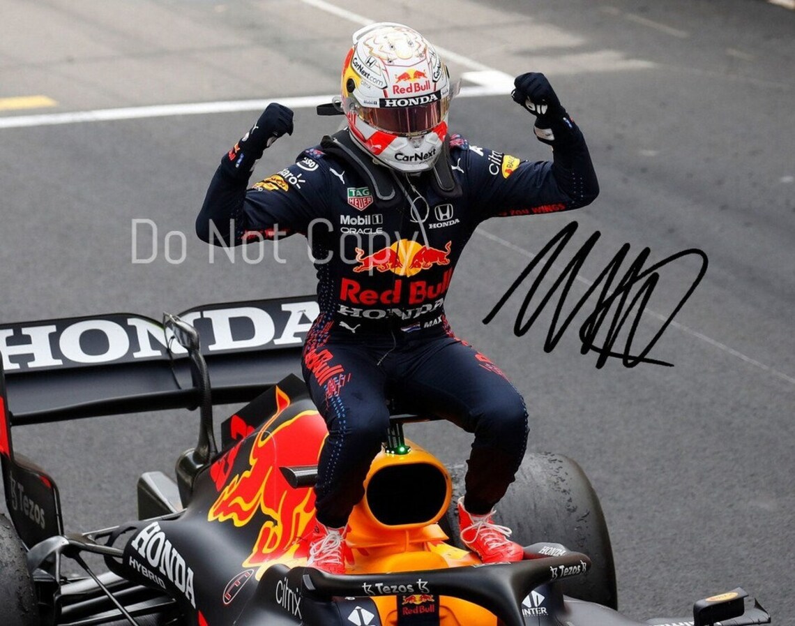 Max Verstappen Signed Photo 8X10 Rp Autographed Picture * F1 Red Bull ...