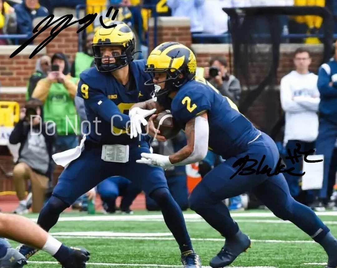 Blake Corum & JJ Mccarthy Signed Photo 8X10 Rp Autographed Picture ...
