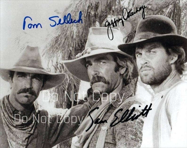 Tom Selleck Sam Elliott Jeff Osterhage Signed Photo 8X10 Rp Autographed ...