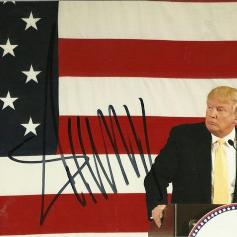 Donald Trump Autograph - Etsy