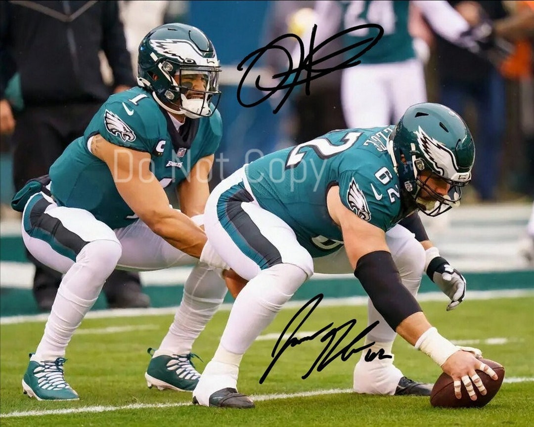 Jalen Hurts Jason Kelce Signed Photo 8x10 Rp Autographed Picture ...