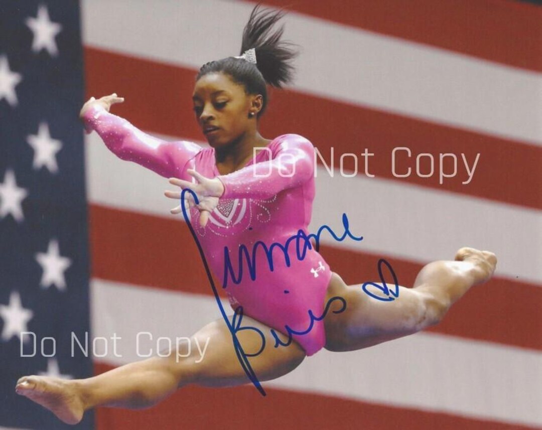 Simone Biles Signed Photo 8X10 Rp Autographed Picture Gymnastic ...