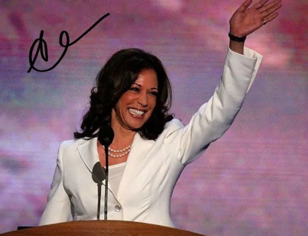 Kamala Harris Signed Photo 8x10 Rp Autographed Democrat Party - Etsy