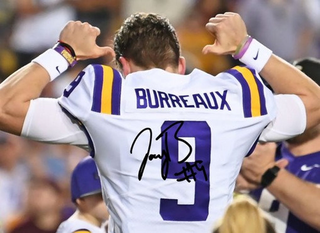 Joe Burrow Signed Photo 8x10 Rp Auto Autographed Joey Burreaux LSU ...