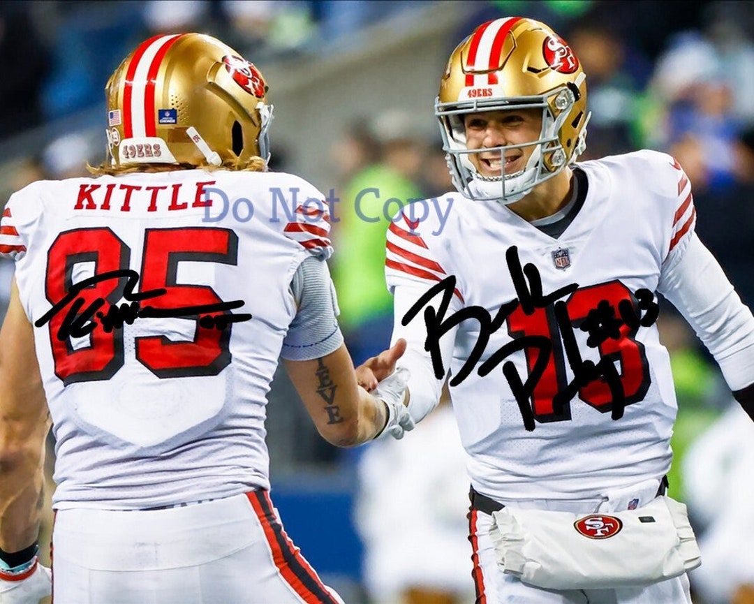 Brock Purdy & George Kittle Signed Photo 8X10 Rp Autographed Picture ...