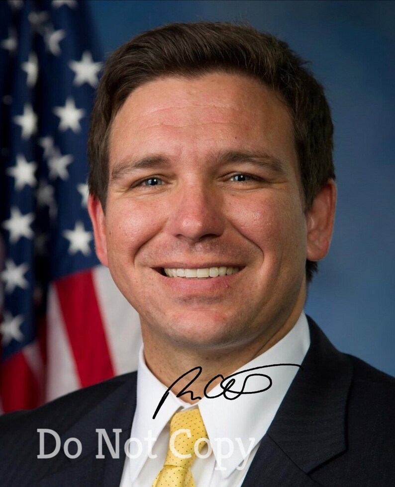 Ron Desantis Signed Photo 8X10 Rp Autographed Picture Florida Governor ...