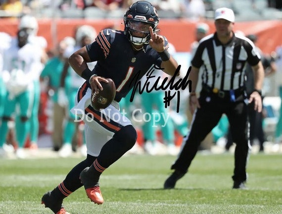 Justin Fields Signed Photo 8X10 rp Autographed Chicago Bears | Etsy