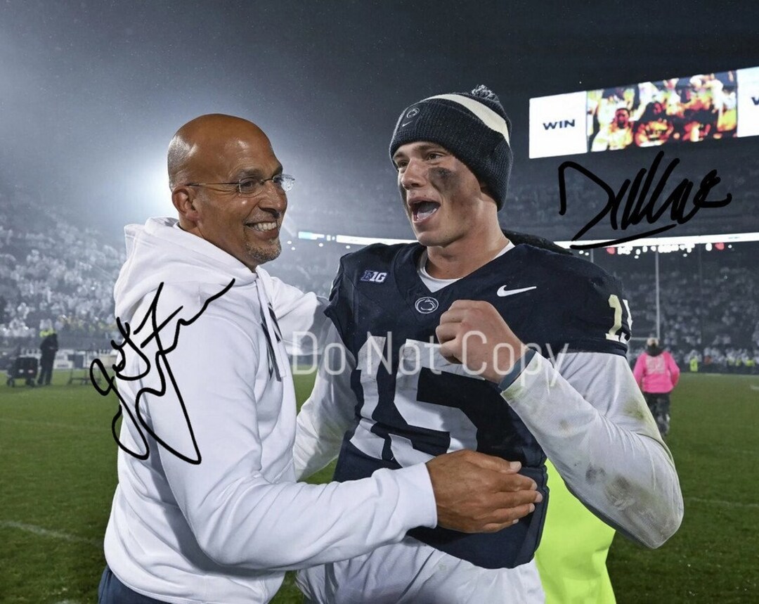 Drew Allar & James Franklin Signed Photo 8X10 Rp Autographed Picture ...