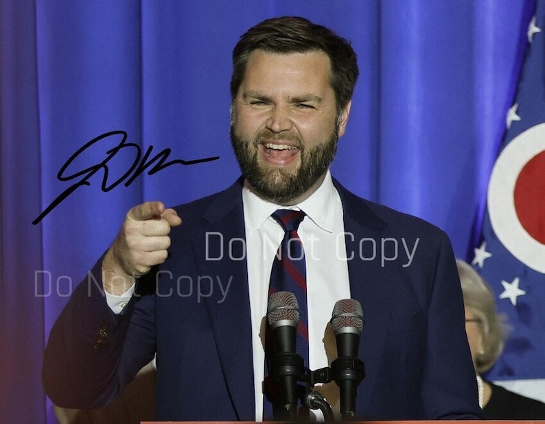 JD Vance Signed Photo 8X10 Rp Autographed Picture Republican Vice ...