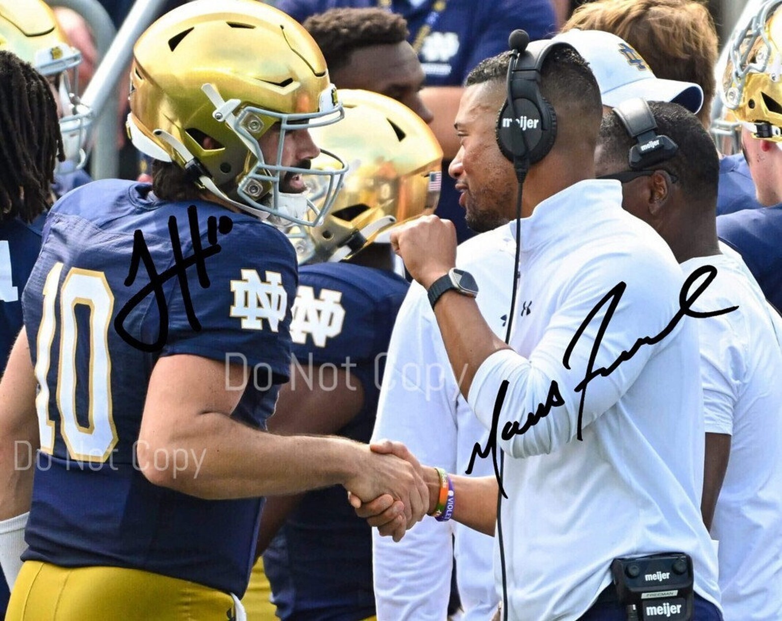 Marcus Freeman & Sam Hartman Signed Photo 8X10 Rp Autographed Picture ...