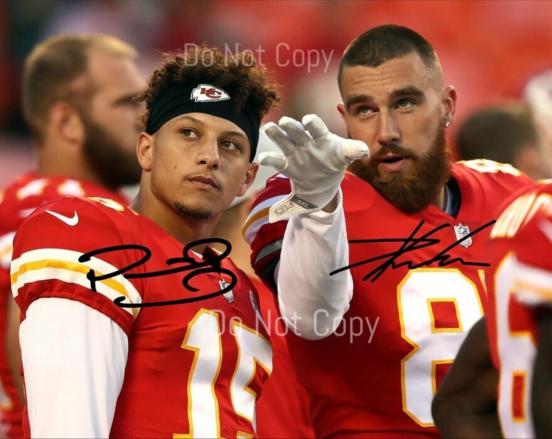 Patrick Mahomes & Travis Kelce Signed Photo 8X10 Rp Autographed Picture ...