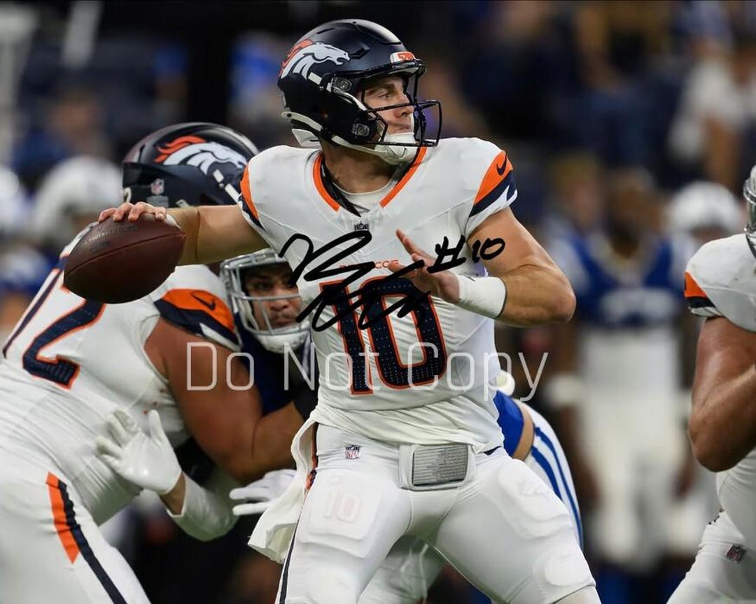 Bo Nix Signed Photo 8X10 Rp Autographed Picture Denver Broncos - Etsy
