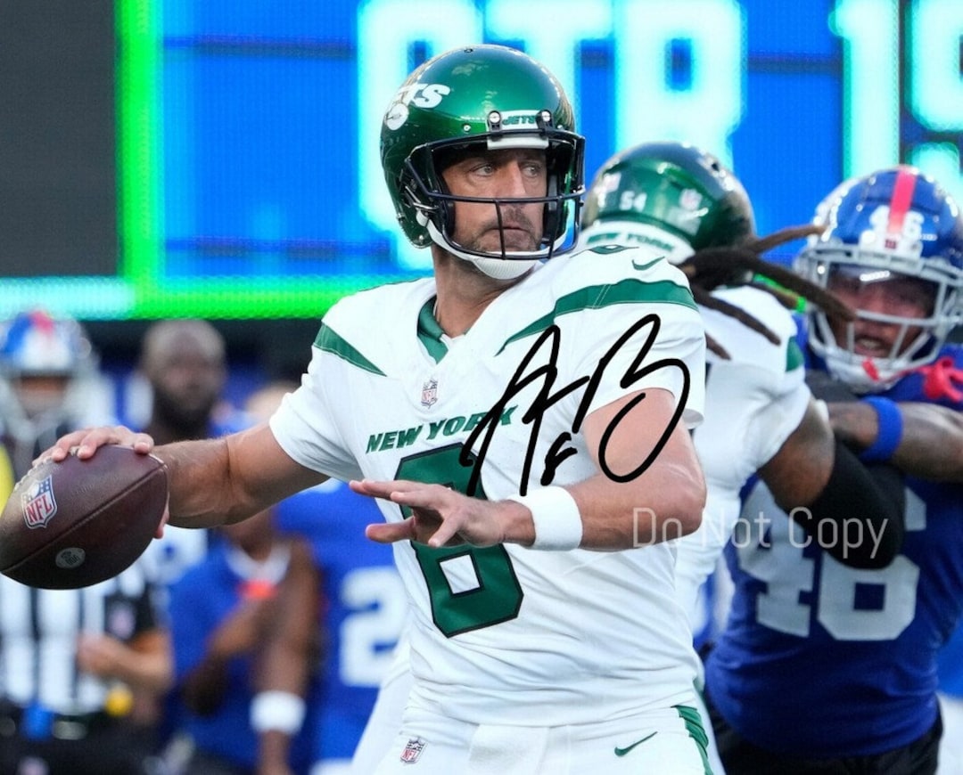 Aaron Rodgers Signed Photo 8X10 Autographed Auto Picture New York Jets ...