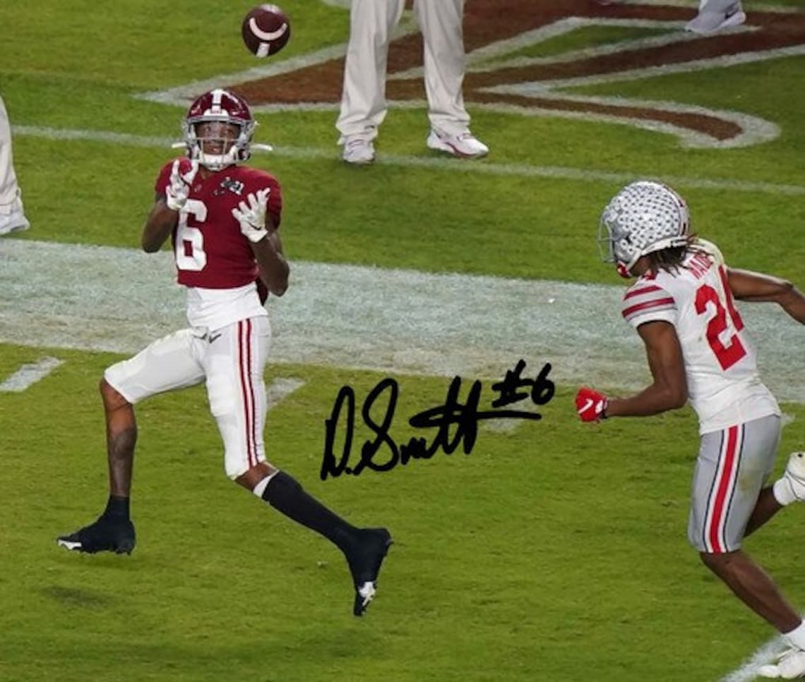 Devonta Smith Signed Photo 8x10 Rp Autographed Alabama Championship ...