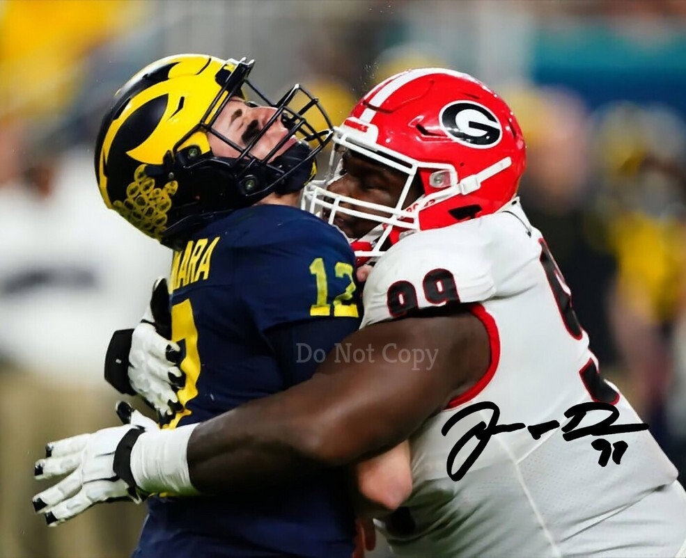 Jordan Davis Signed Photo 8X10 Rp Autographed Picture Georgia Bulldogs ...