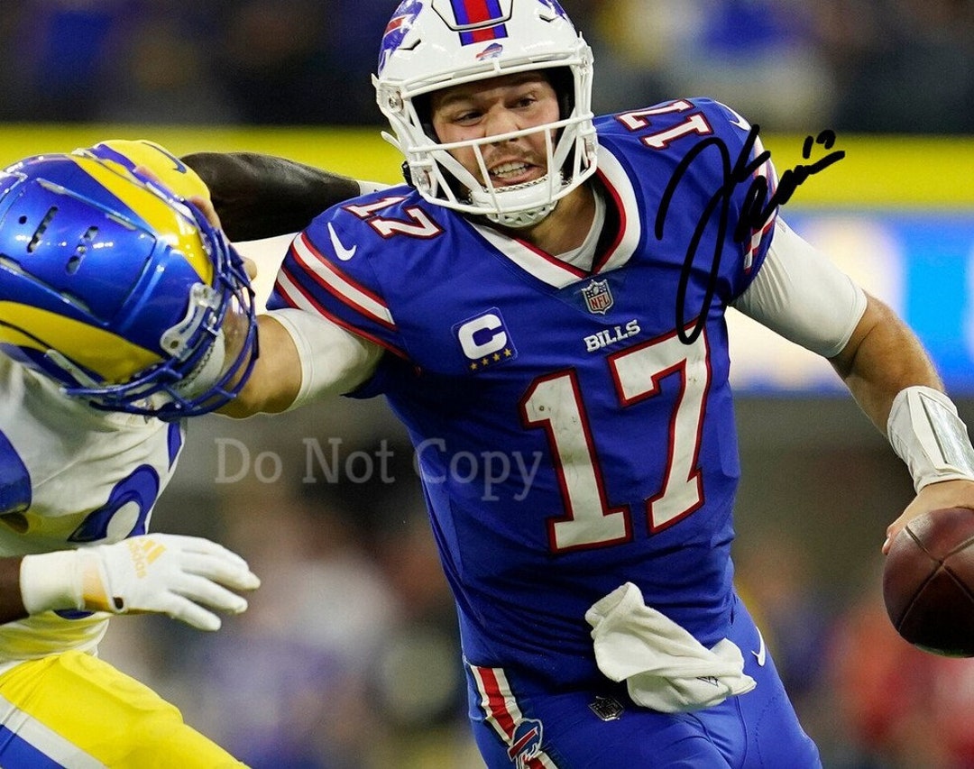 Josh Allen Signed Photo 8X10 Rp Autographed Picture Buffalo Bills Stiff ...