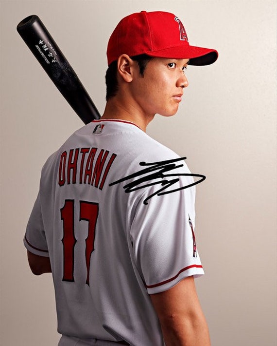 Shohei Ohtani Signed Photo 8X10 rp MLB Autographed Los Angeles | Etsy