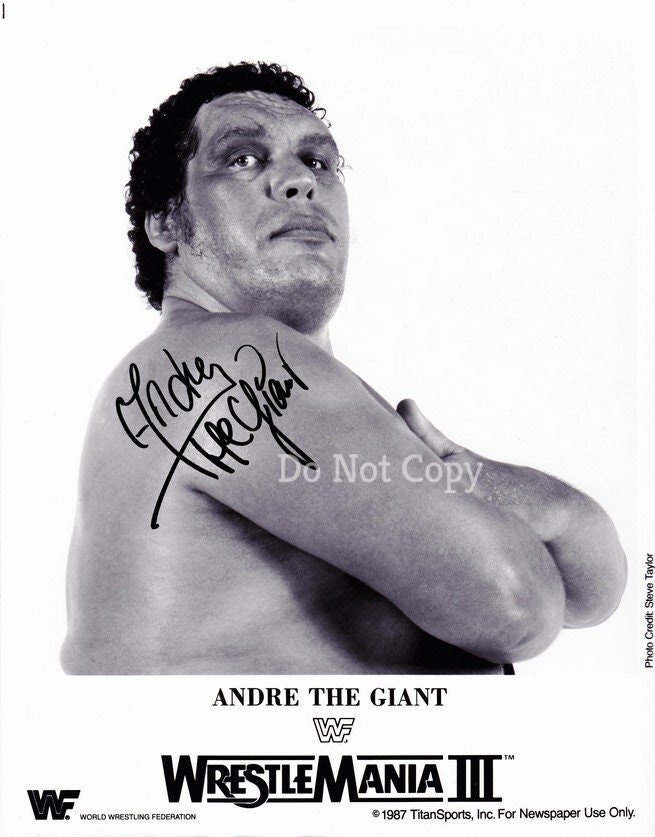 Andre the Giant Signed Photo 8X10 Rp Autographed Picture WWE WWF ...