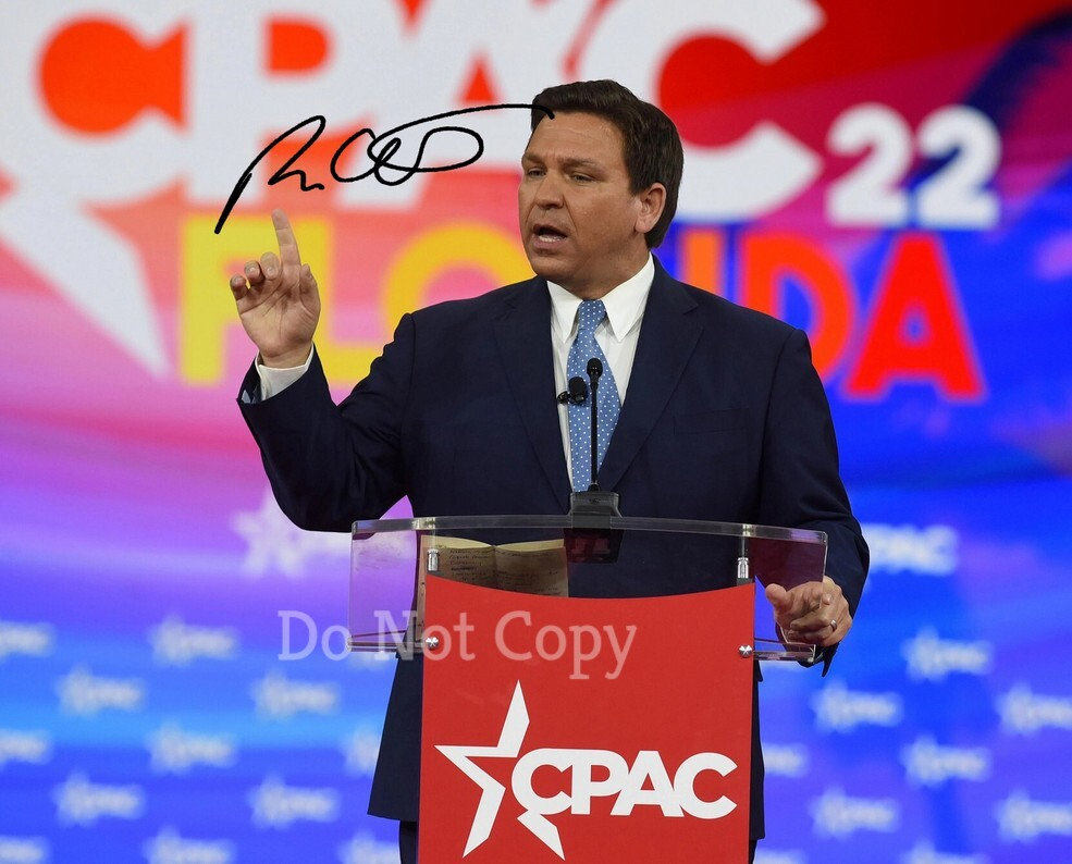 Buy Ron Desantis Signed Photo 8X10 Rp Autographed Picture Florida ...