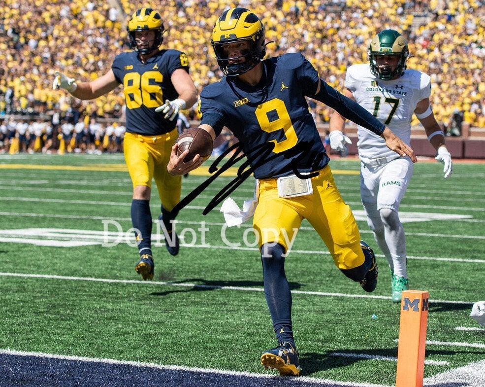 J.J. Mccarthy Signed Photo 8X10 Rp Autographed Picture Michigan ...