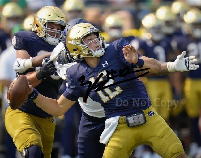 Tyler Buchner Signed Photo 8X10 Rp Autographed Picture * Notre Dame ...