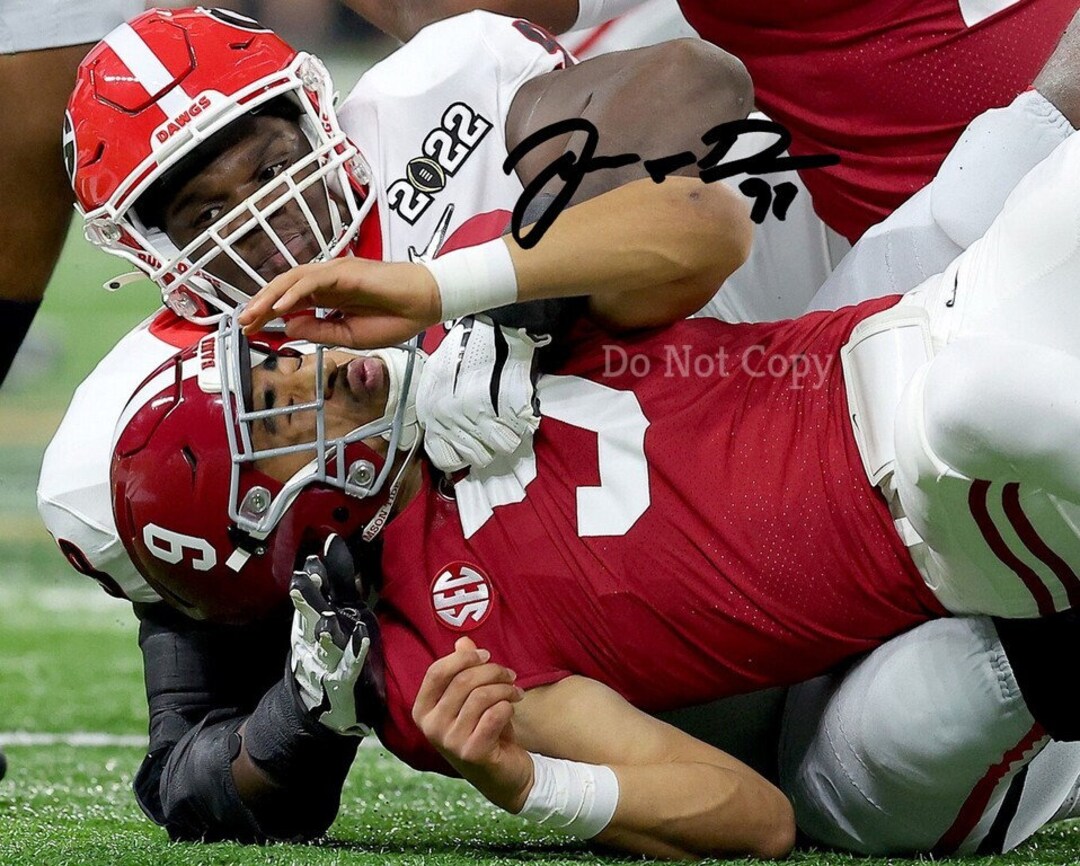 Jordan Davis Signed Photo 8X10 Rp Autographed Picture Georgia Bulldogs ...