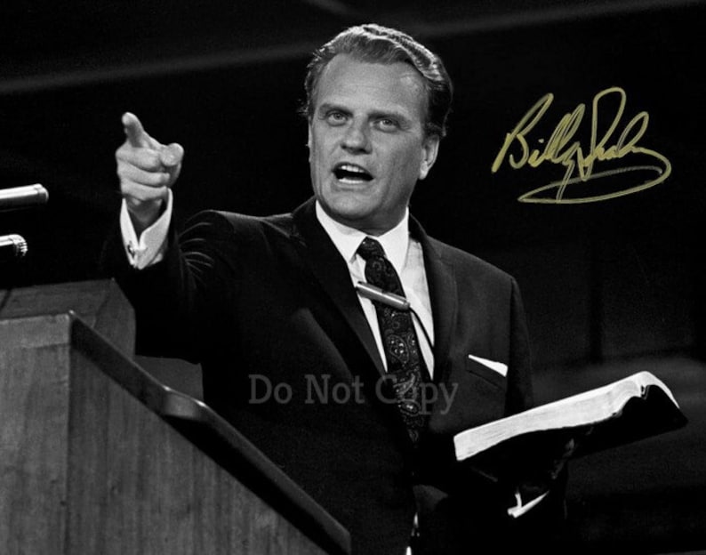 Rev Billy Graham Signed Photo 8X10 Rp Autographed Picture Reverend - Etsy