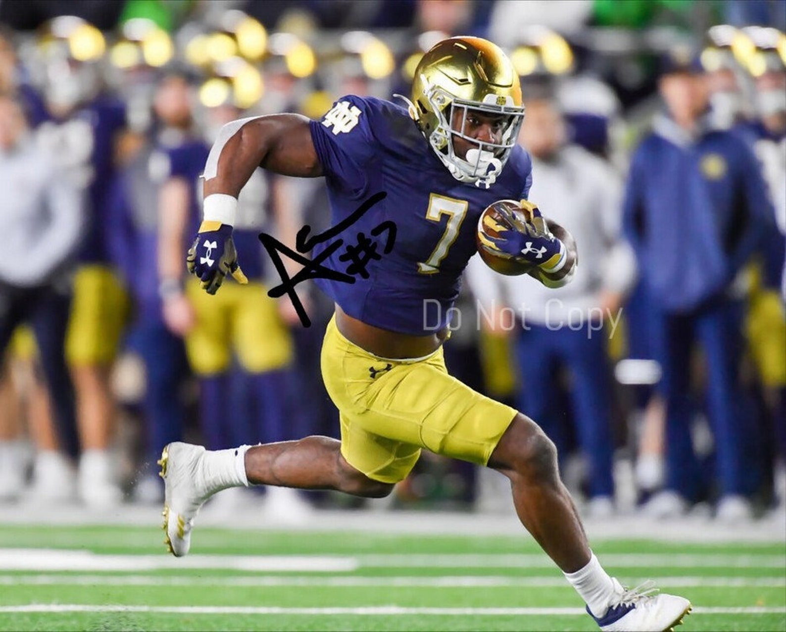 Audric Estime Signed Photo 8X10 Rp Autographed Picture Notre Dame ...