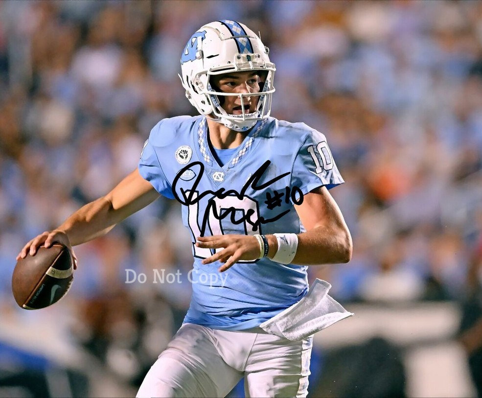 Drake Maye Signed Photo 8X10 Rp Autographed Picture North Carolina ...
