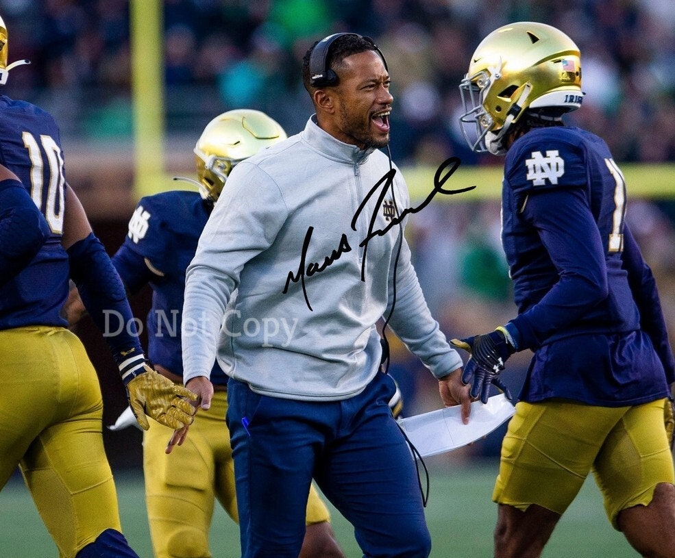 Marcus Freeman Signed Photo 8x10 Rp Autographed Picture Notre Dame New ...