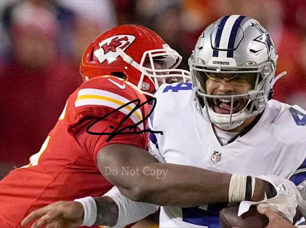 Chris Jones Signed Photo 8X10 Rp Autographed Picture Kansas City Chiefs ...