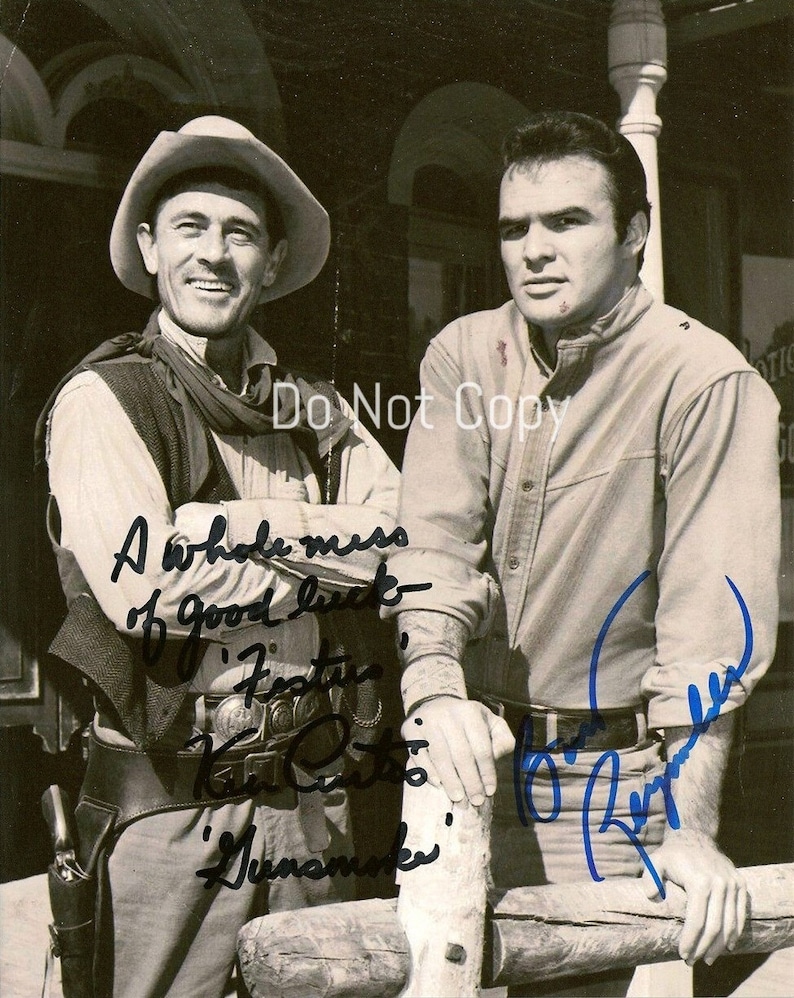 Ken Curtis & Burt Reynolds Signed Photo 8X10 Rp Autographed Picture ...