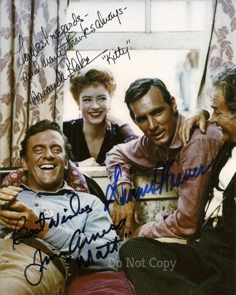 Gunsmoke Cast Signed Photo 8X10 Rp Autographed Picture Jim James Arness ...